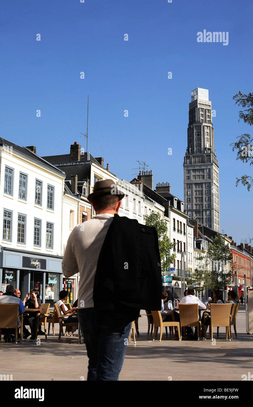 Amiens (80) : "Place Goblet" square Stock Photo - Alamy
