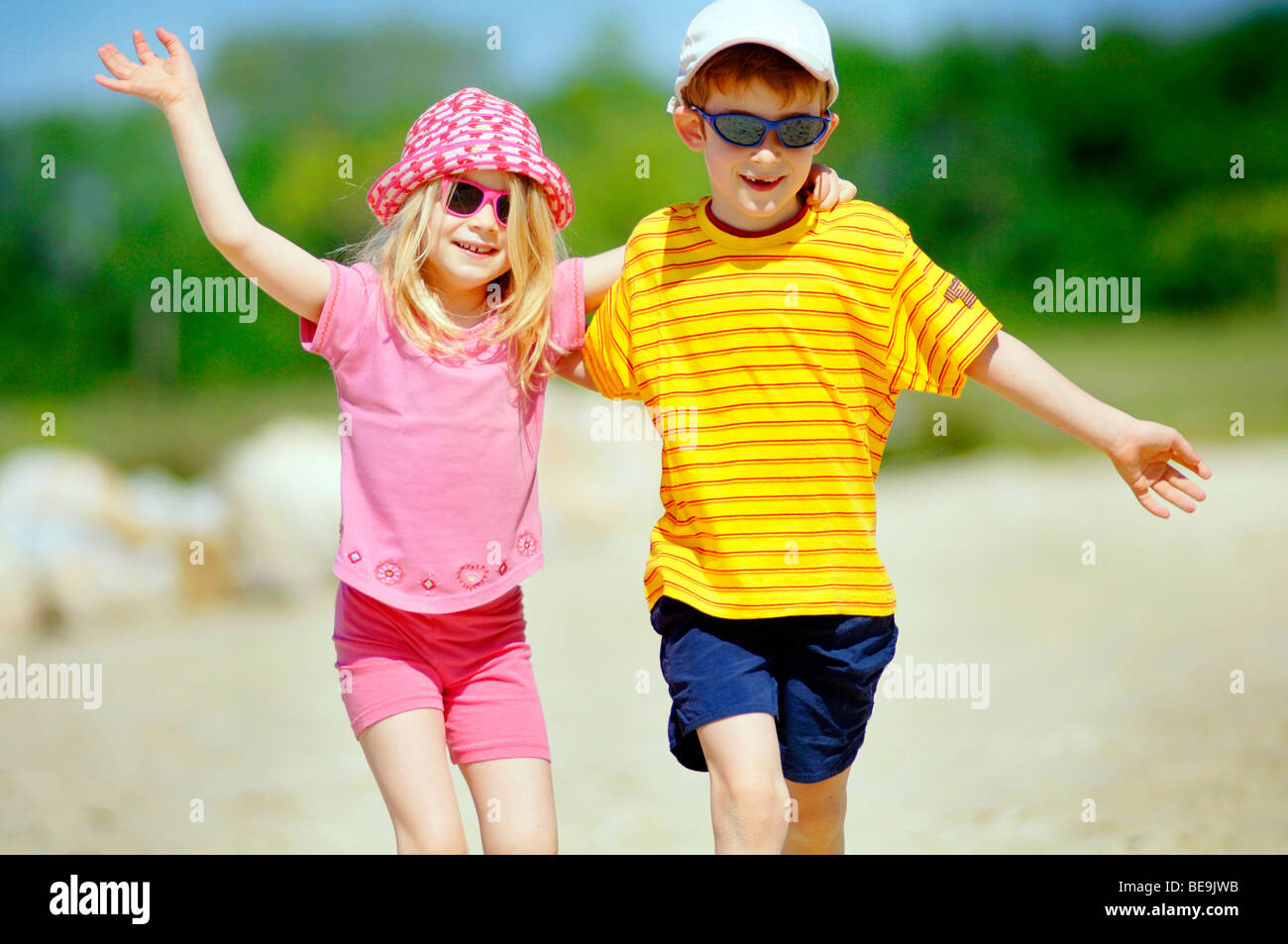 Children on the beach Stock Photo - Alamy