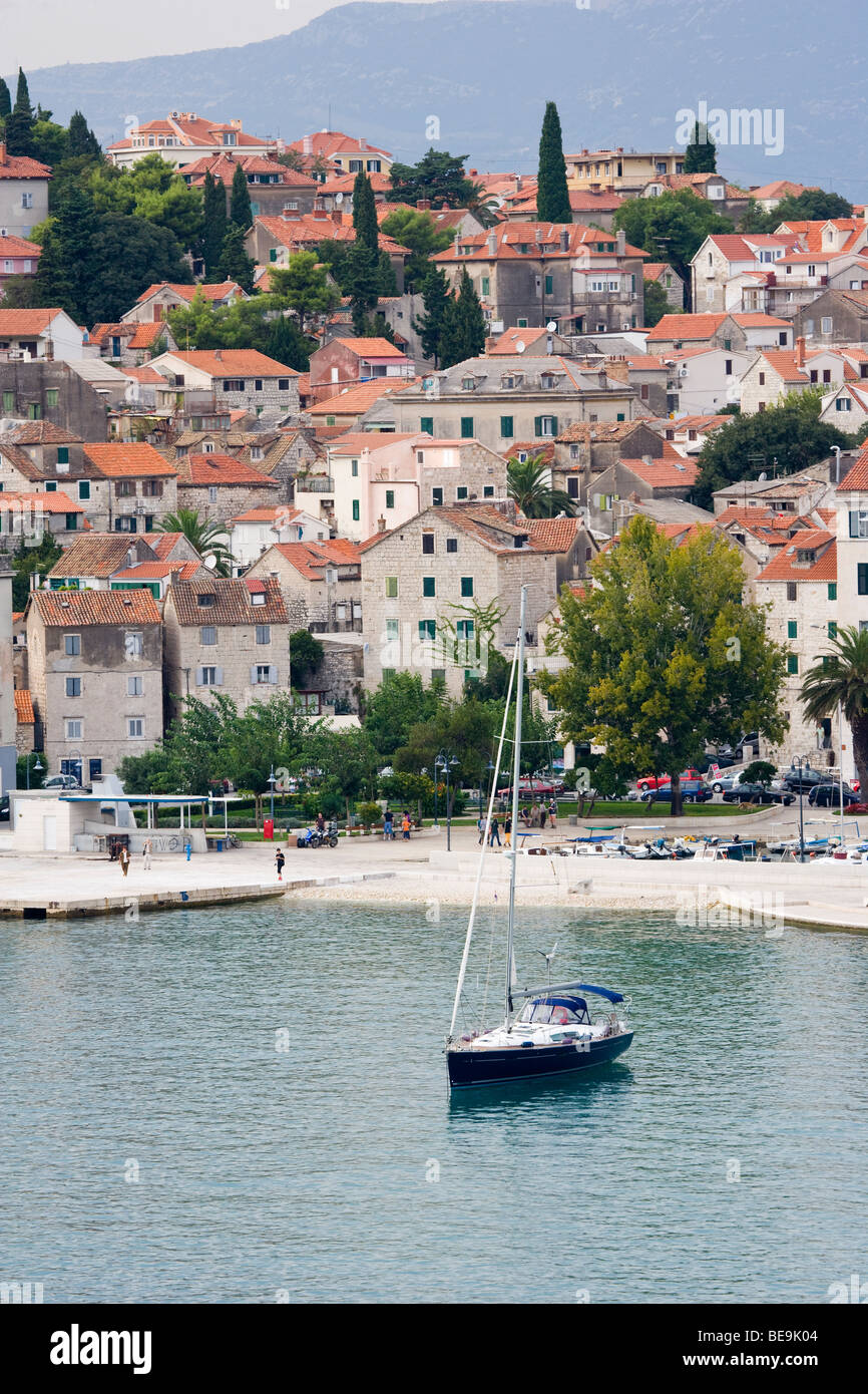 Split, Croatia. View from Cruise Ship Evening Light over part of the ...