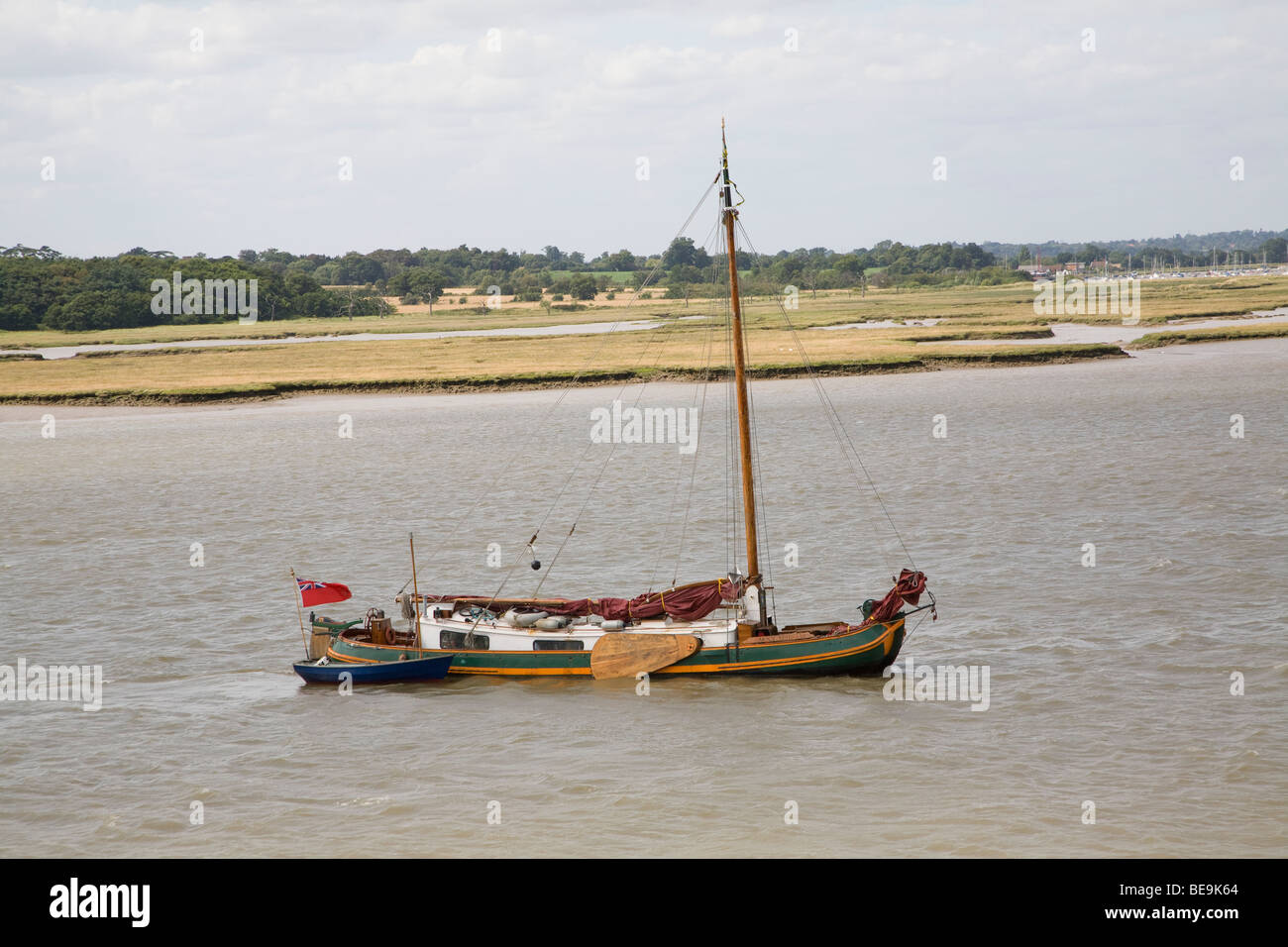 Dutch sailing paddle barge River Deben Suffolk England Stock Photo - Alamy