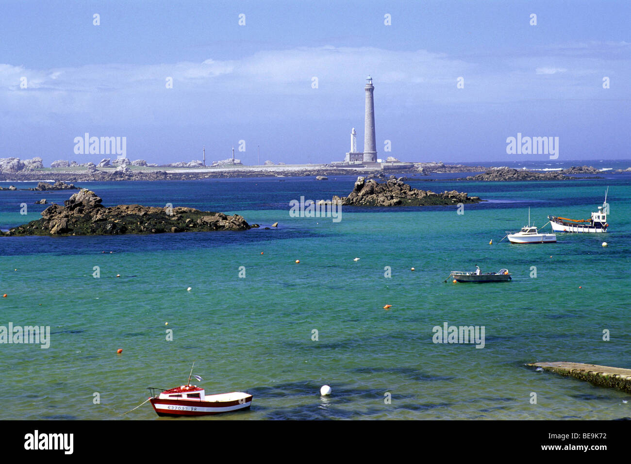 Lighthouse of the "Ile Vierge" (Virgin island) (29 Stock Photo - Alamy