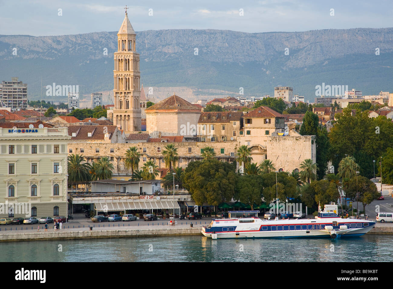 View of Split Croatia from the stern of a Cruise Ship Stock Photo - Alamy
