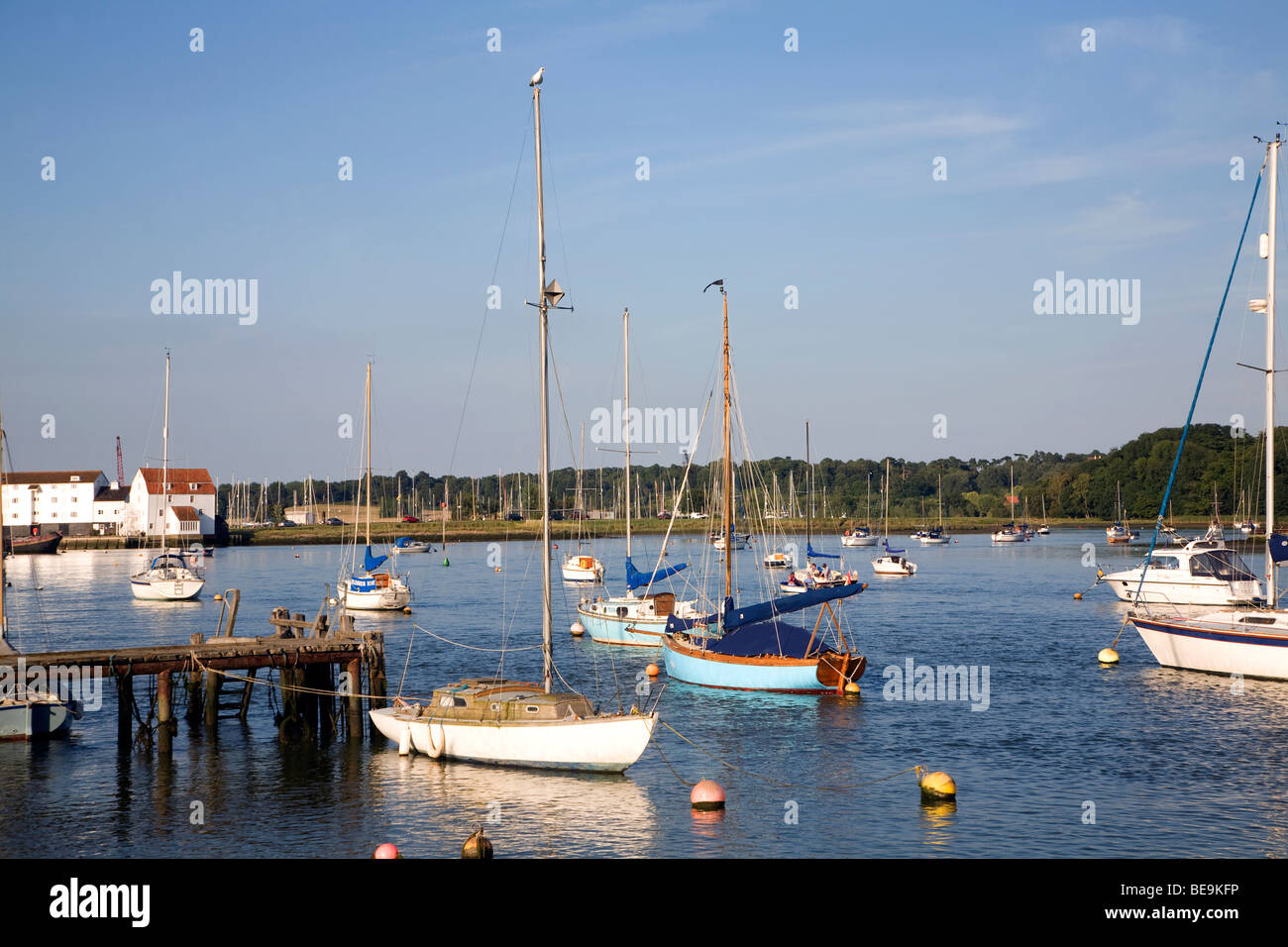 Boats on River Deben, Woodbridge, Suffolk, England Stock Photo - Alamy