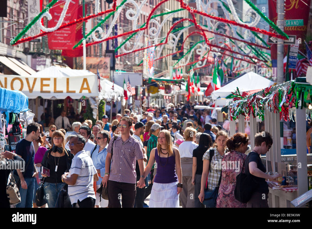 Feast of San Gennaro Festival in Little Itally in New York City Stock ...