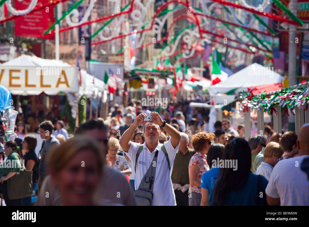Feast of San Gennaro Festival in Little Italy in New York City Stock ...