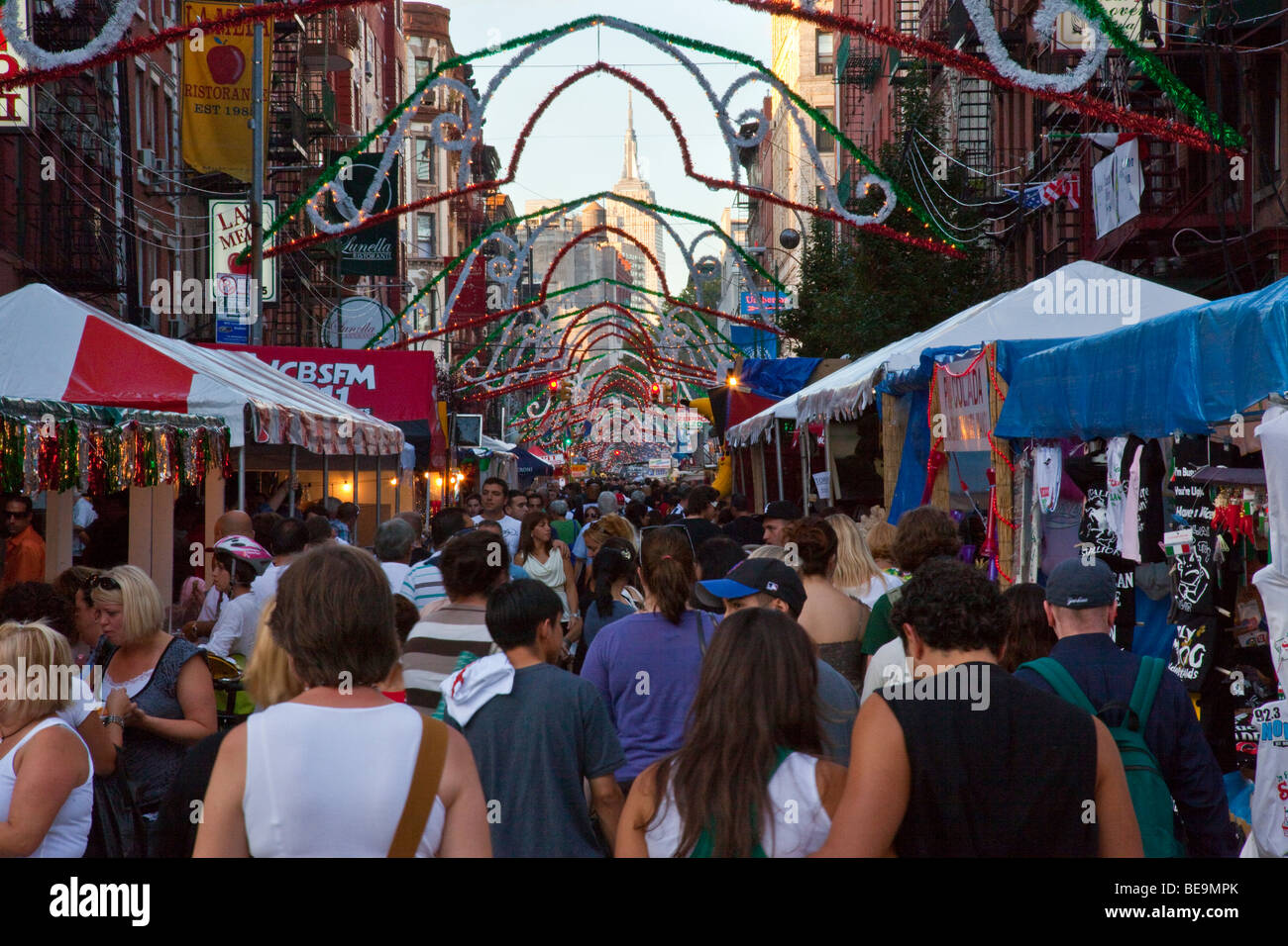 Feast of San Gennaro Festival in Little Italy in New York City Stock ...