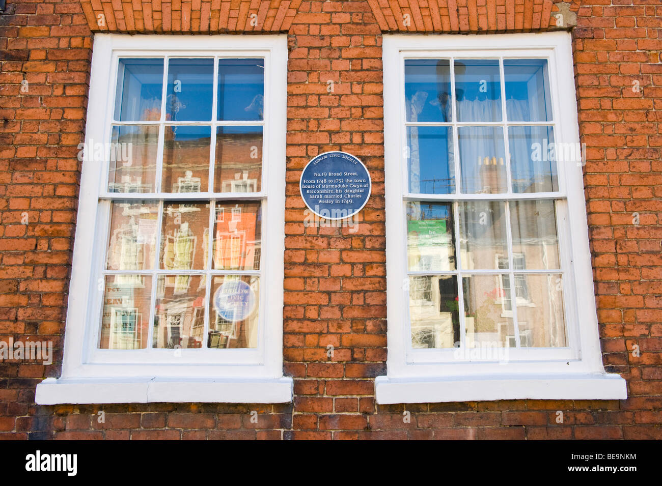 Sash windows in Georgian building Ludlow Shropshire England UK Stock ...
