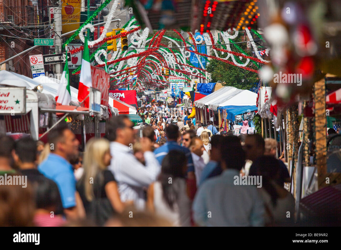 Feast of San Gennaro Festival in Little Italy in New York City Stock ...