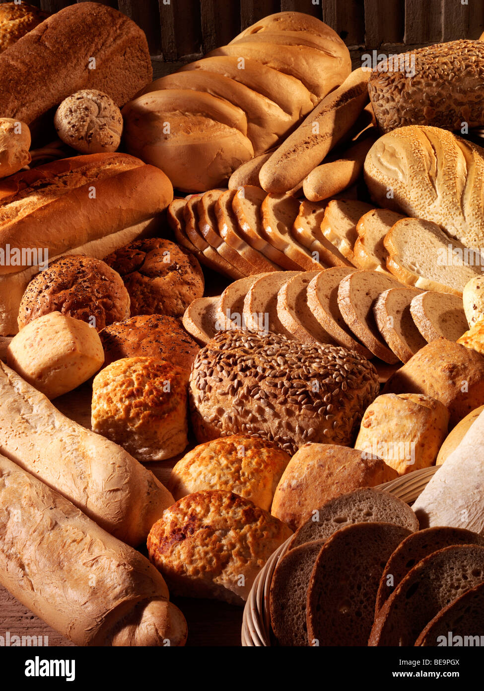 SELECTION OF BREAD Stock Photo - Alamy