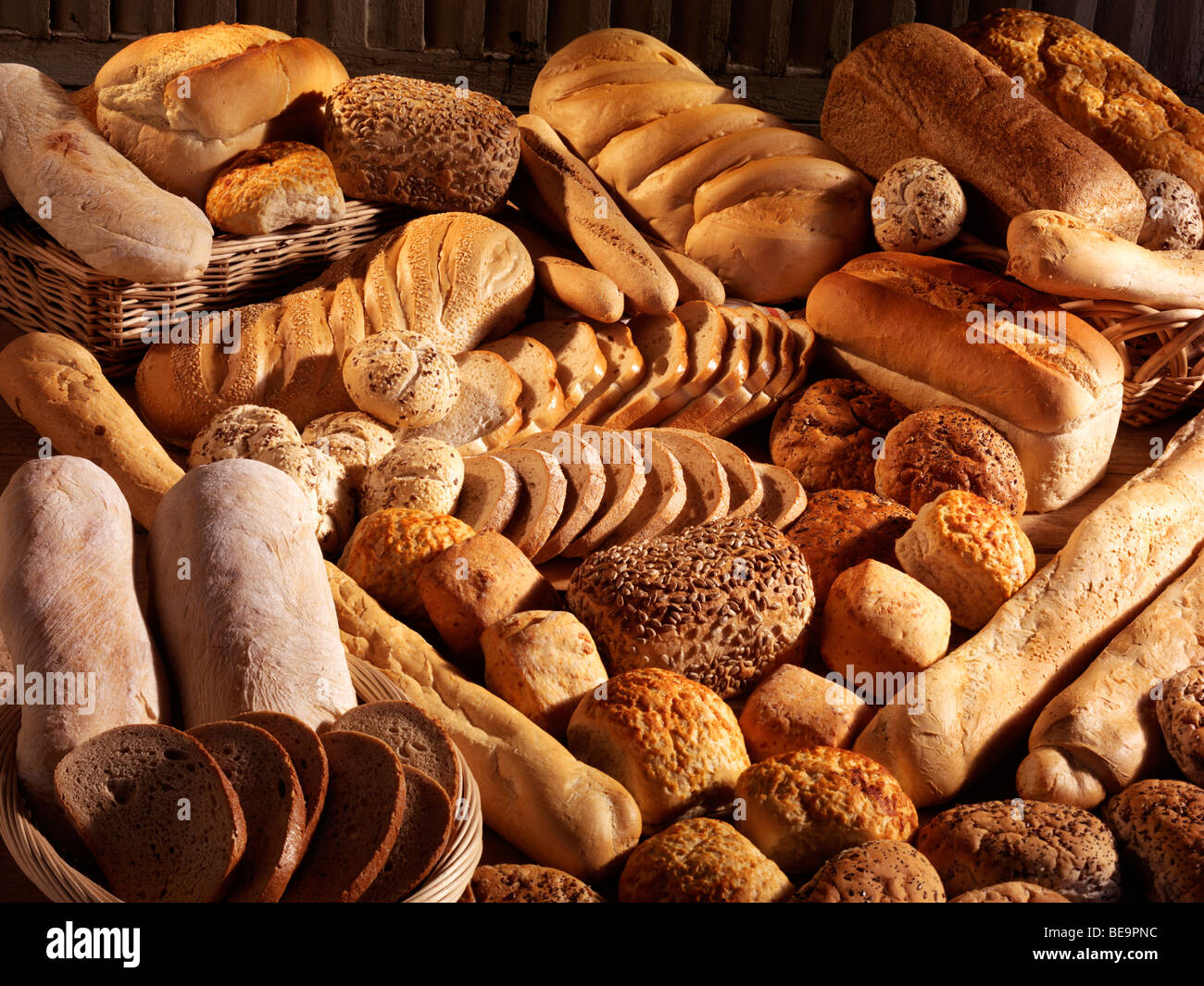 SELECTION OF BREAD Stock Photo - Alamy