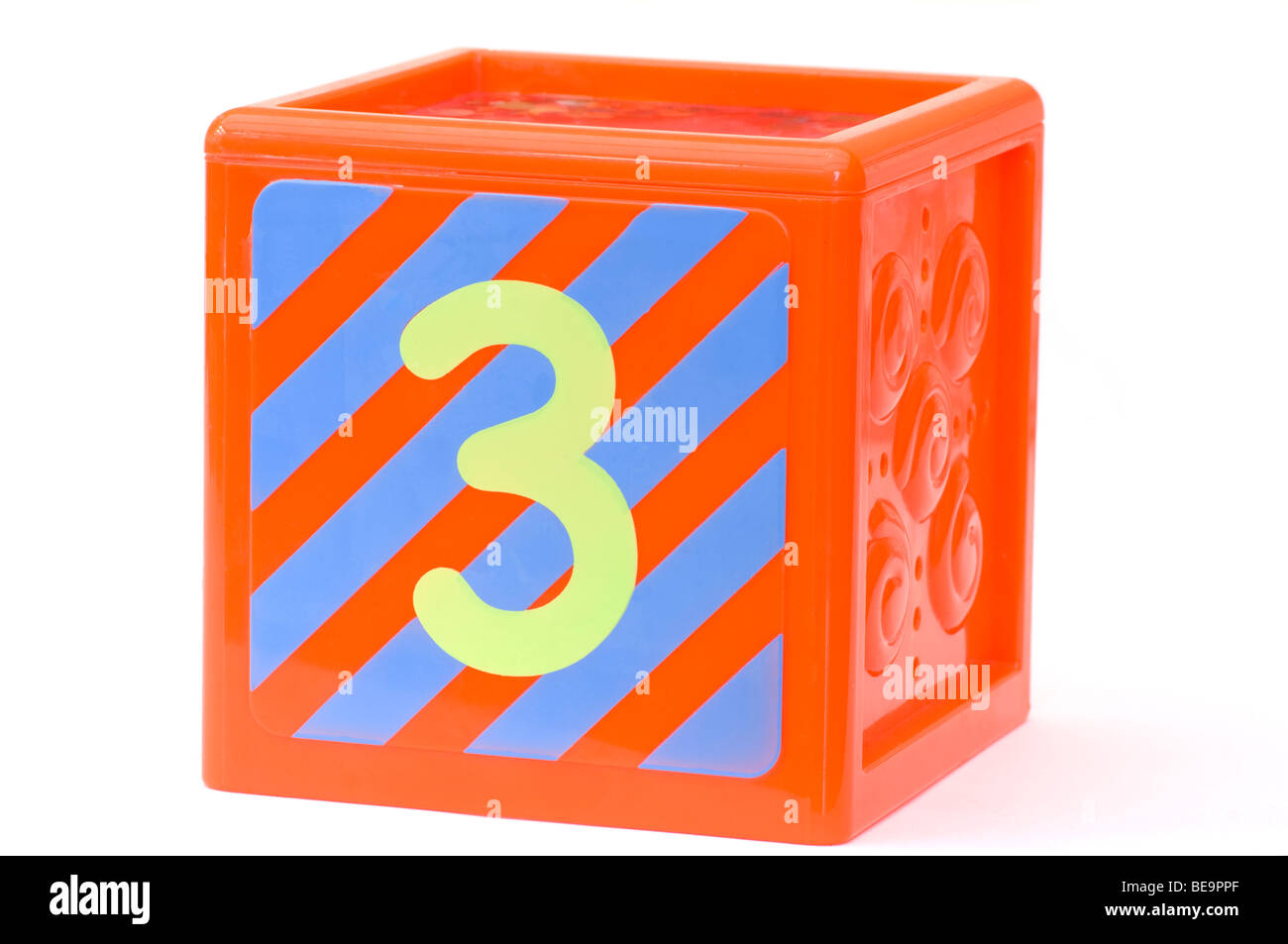 Number 3 Plastic Childrens Building Block Stock Photo - Alamy