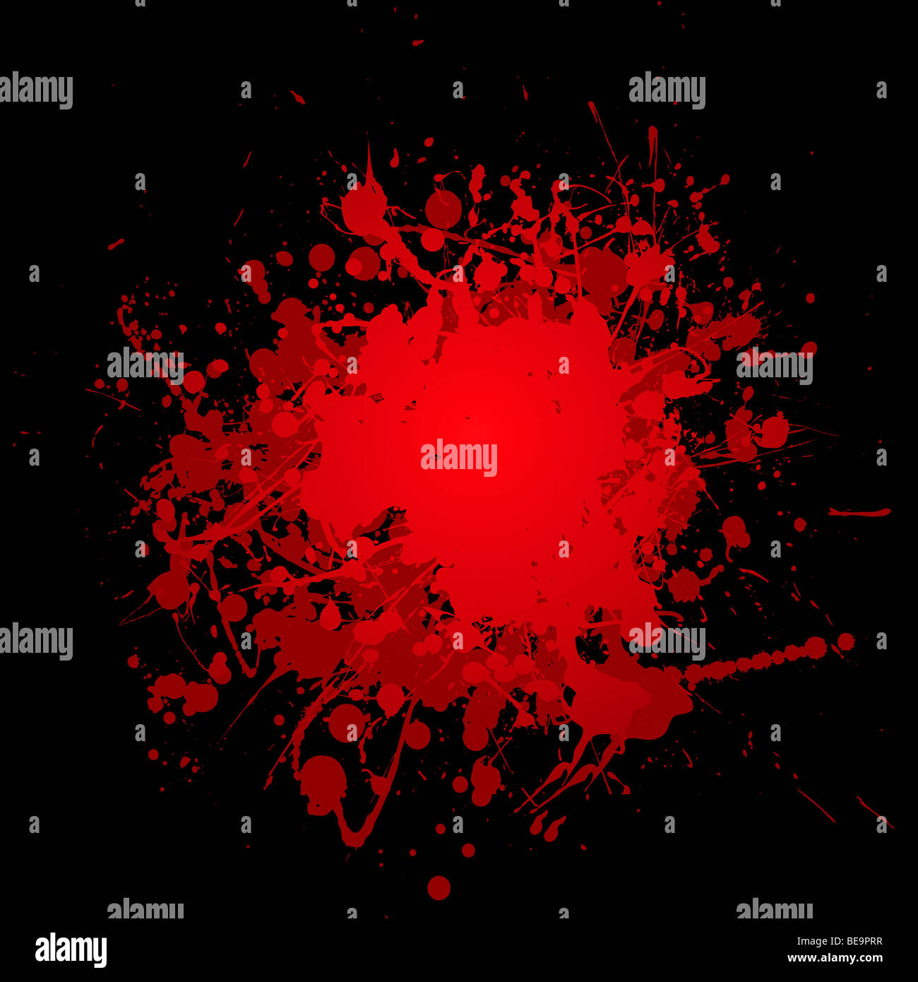 abstract blood red ink splat with black background and copyspace Stock ...