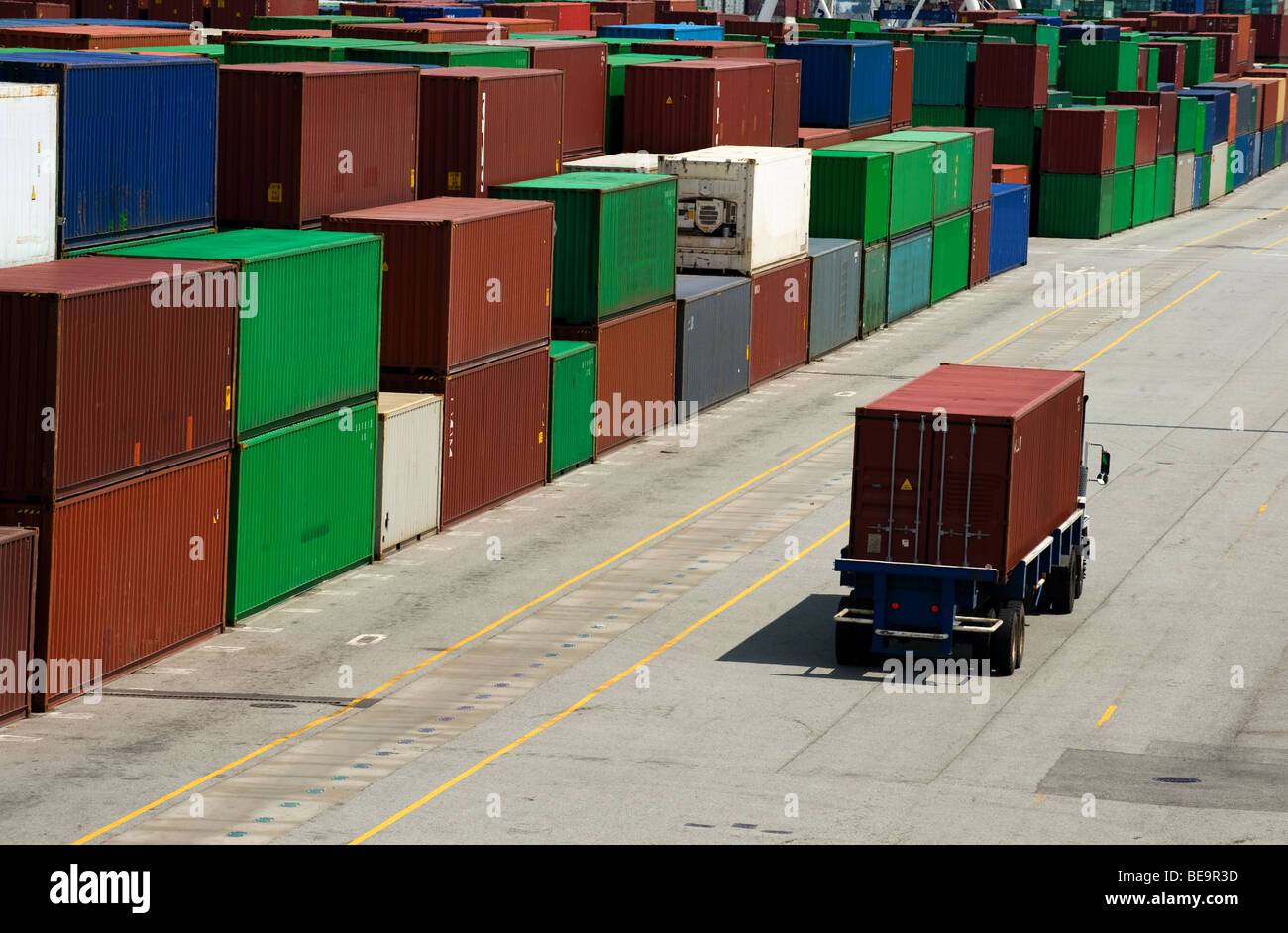 Sorted cargo containers for delivery Stock Photo - Alamy