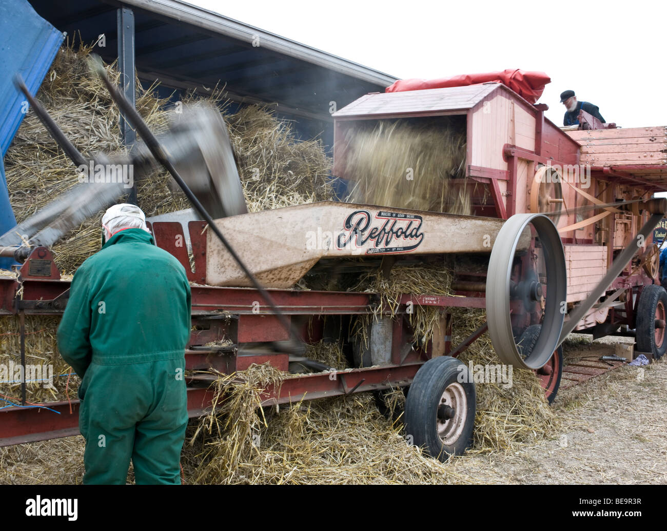 Vintage agricultural threshing machine hi-res stock photography and ...