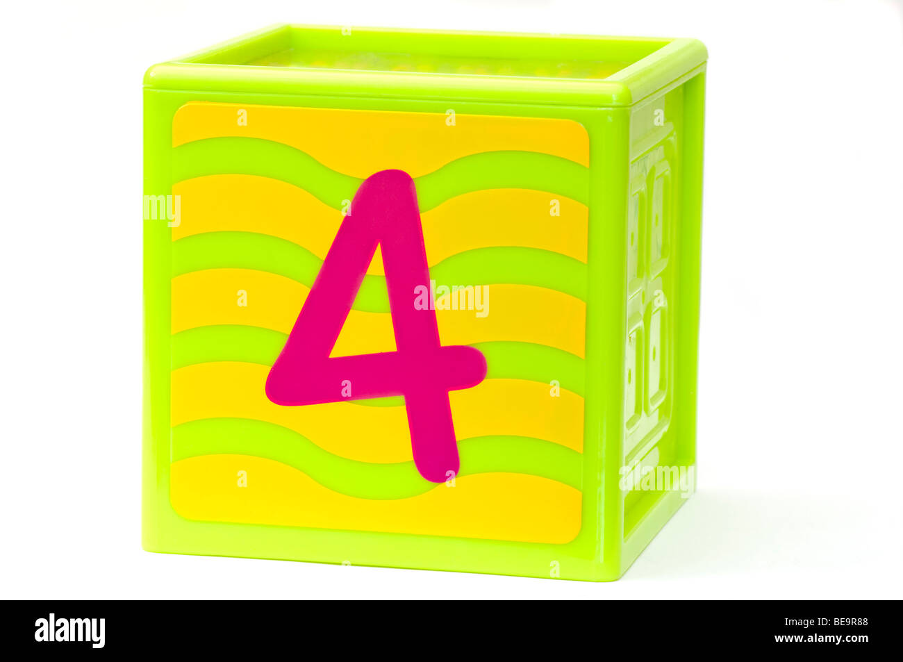Number 4 Plastic Childrens Building Block Stock Photo - Alamy