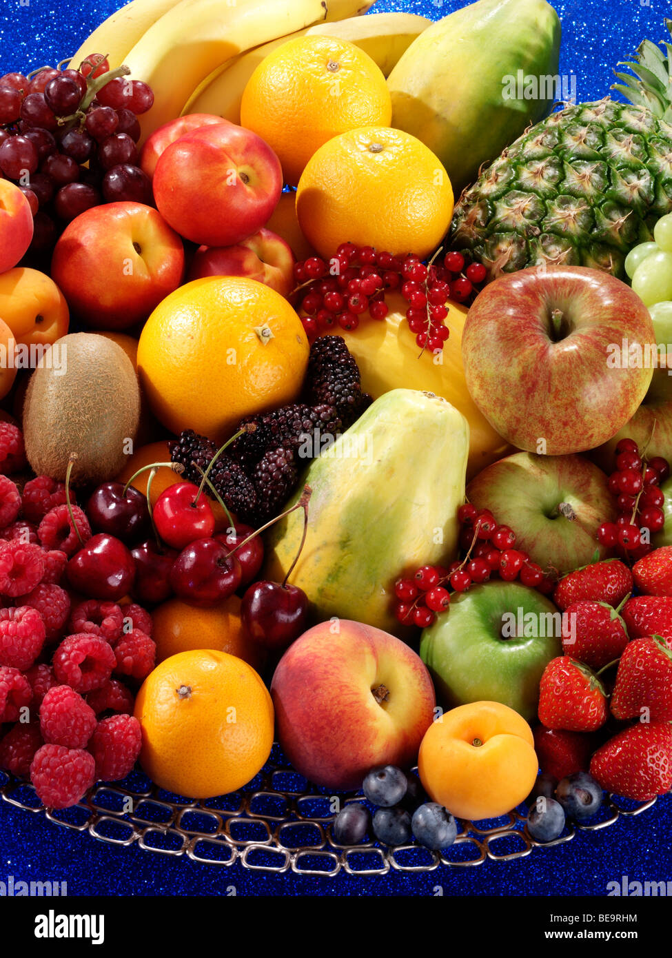 BOWL OF FRESH MIXED FRUIT Stock Photo - Alamy