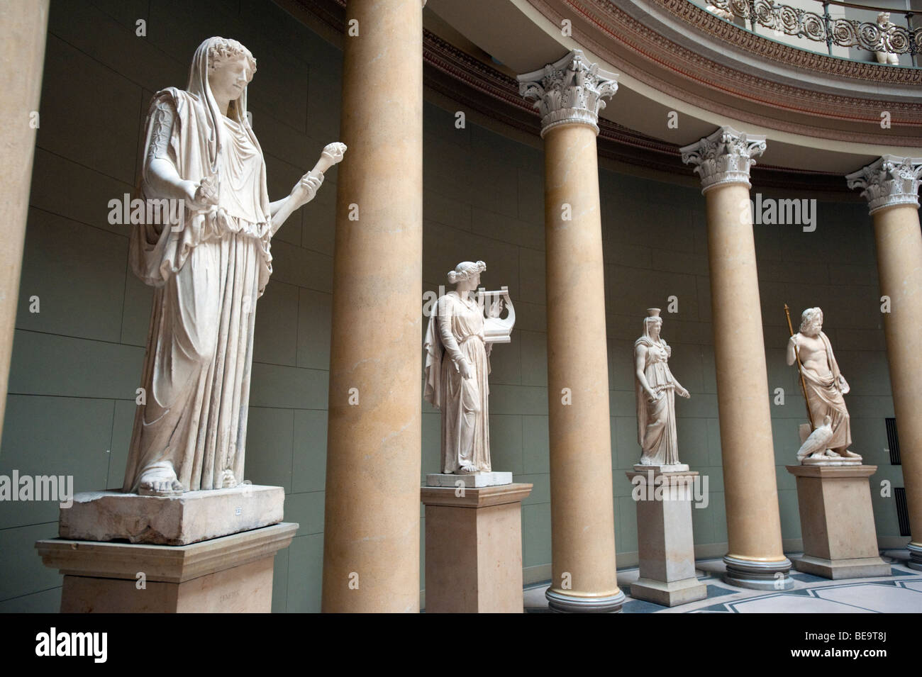 Sculptures in atrium of Altes Museum on Museumsinsel in Berlin Germany ...