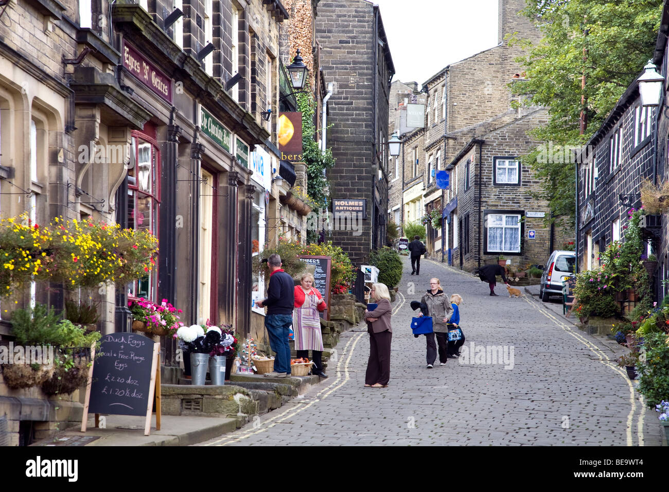 Main street in village haworth High Resolution Stock Photography and ...