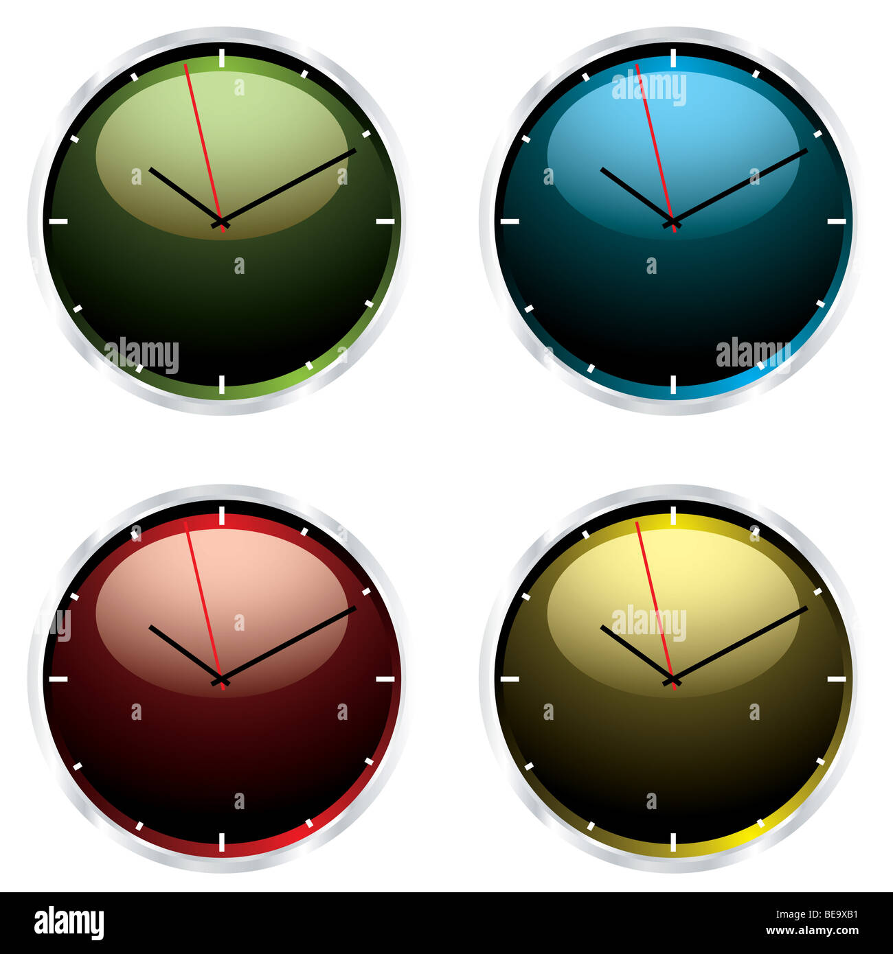 Brightly coloured clock hi-res stock photography and images - Alamy