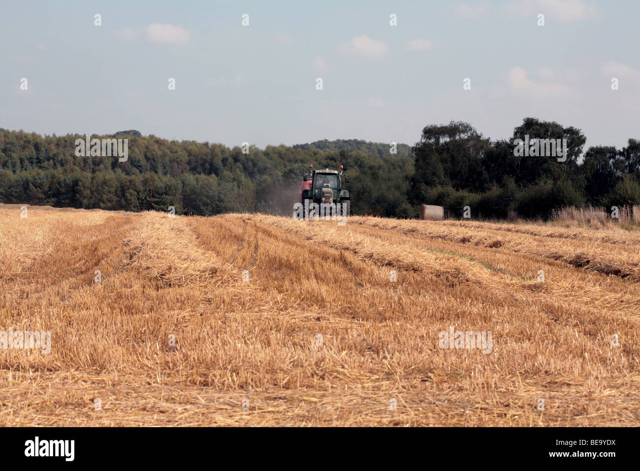 Hay Baling on a farm near Kirkby Moorside North Yorkshire England Stock ...