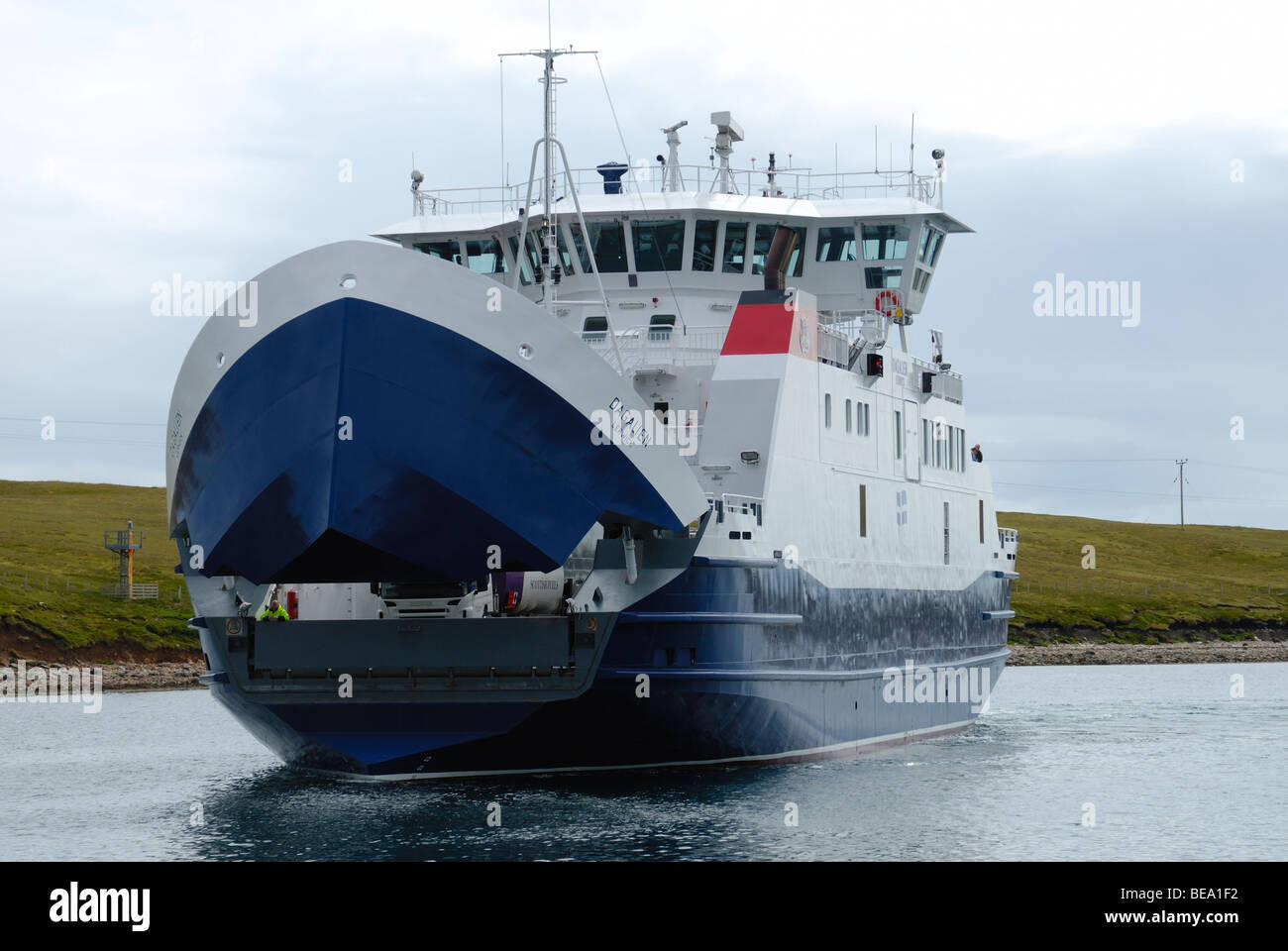 The Yell - Mainland ferry on Yell Sound, Shetland Islands, Scotland ...