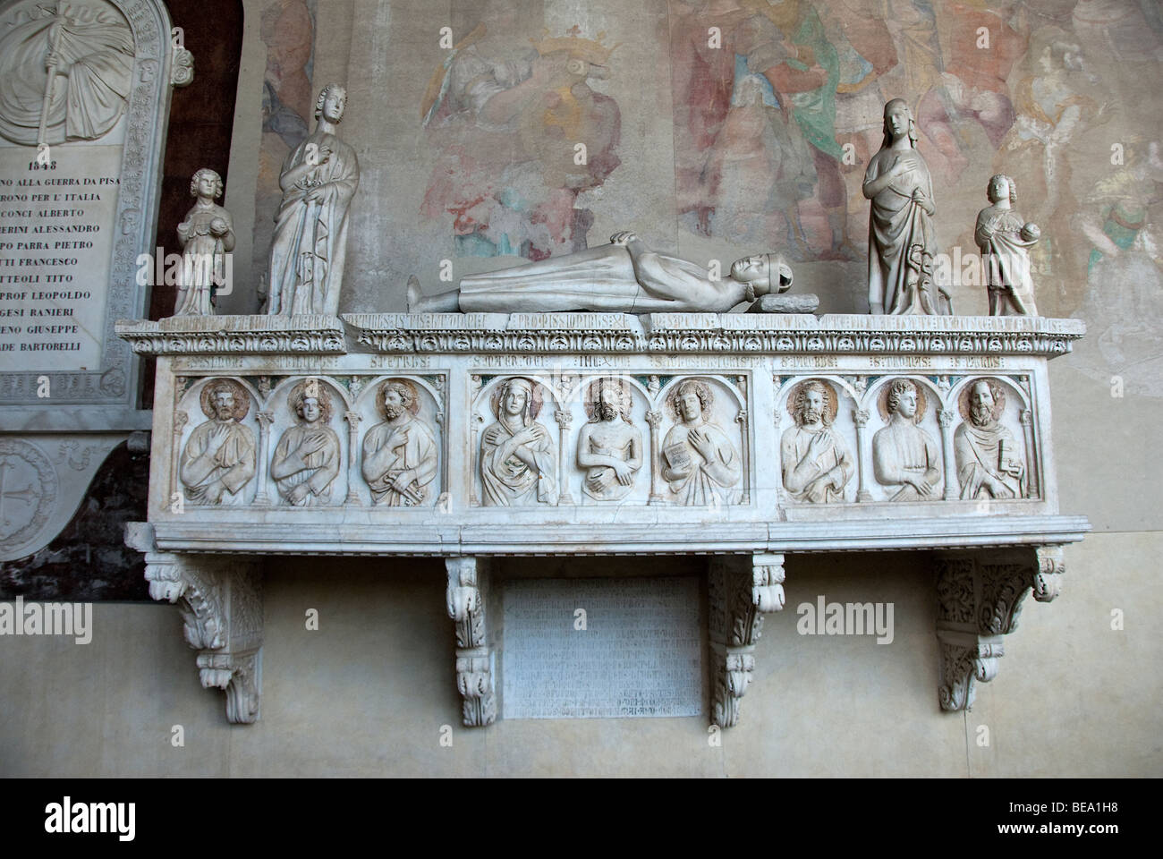 Marble tomb in the Campo Santo Monumentale ("monumental cemetery ...