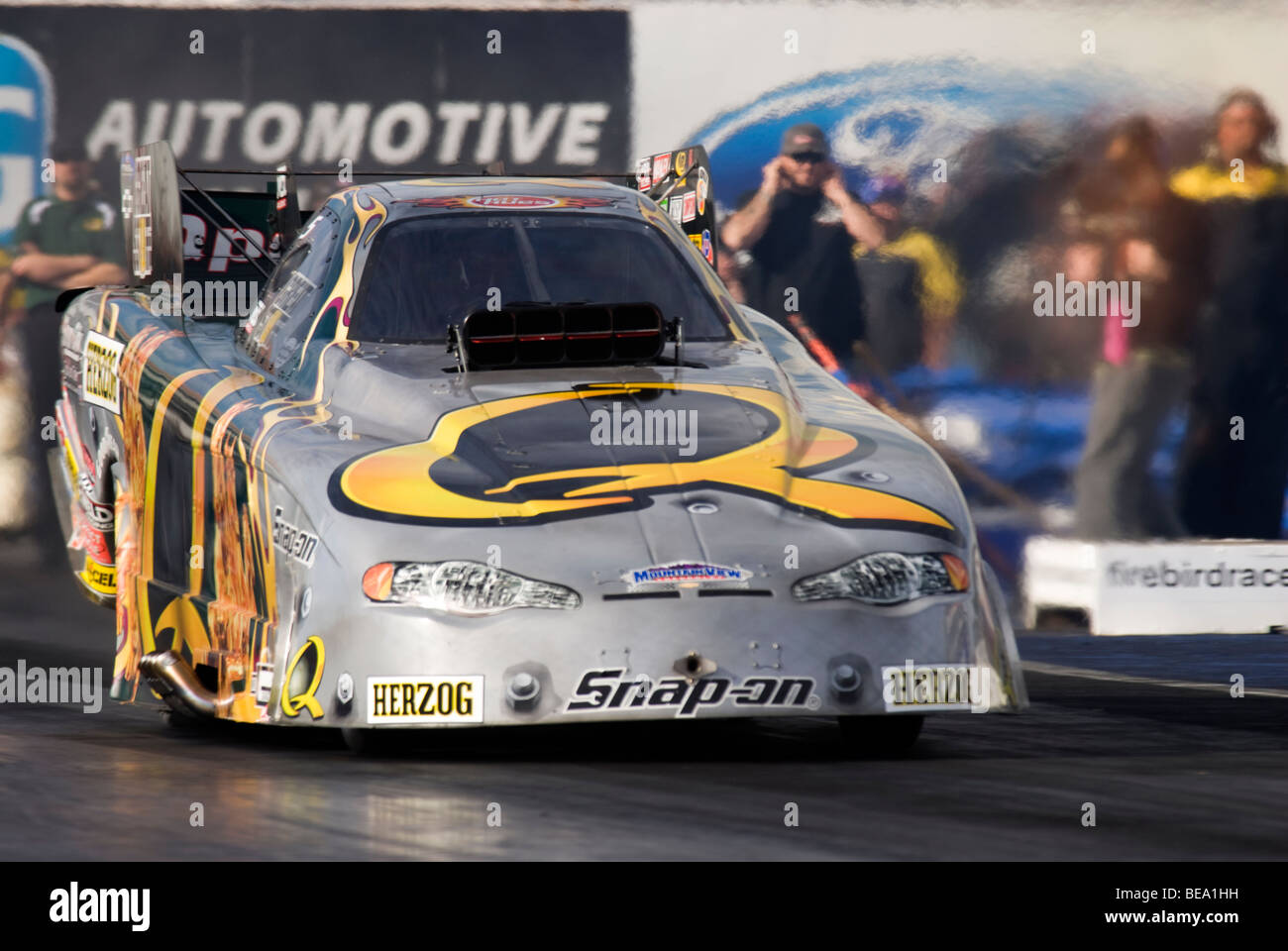 Tony Pedregon in 2008 NHRA Time Trials action at Firebird International ...