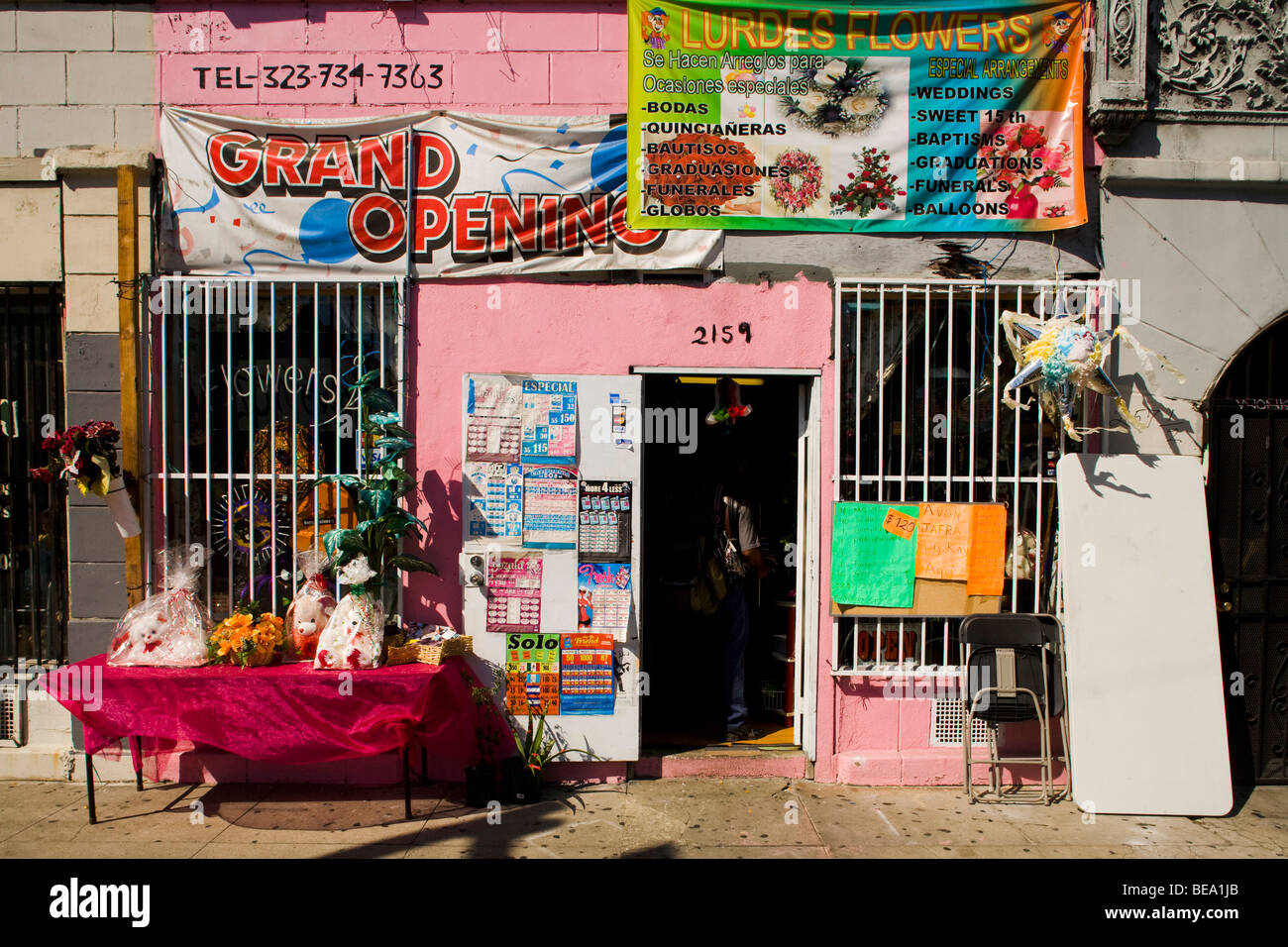 Colorful flower shop near Western Ave, Los Angeles, California, United ...