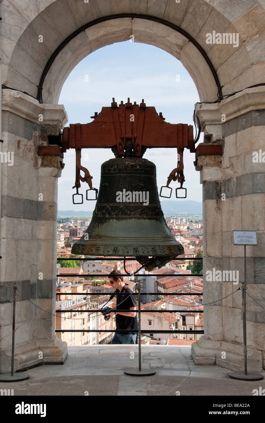 Atop the Leaning Tower of Pisa Stock Photo - Alamy