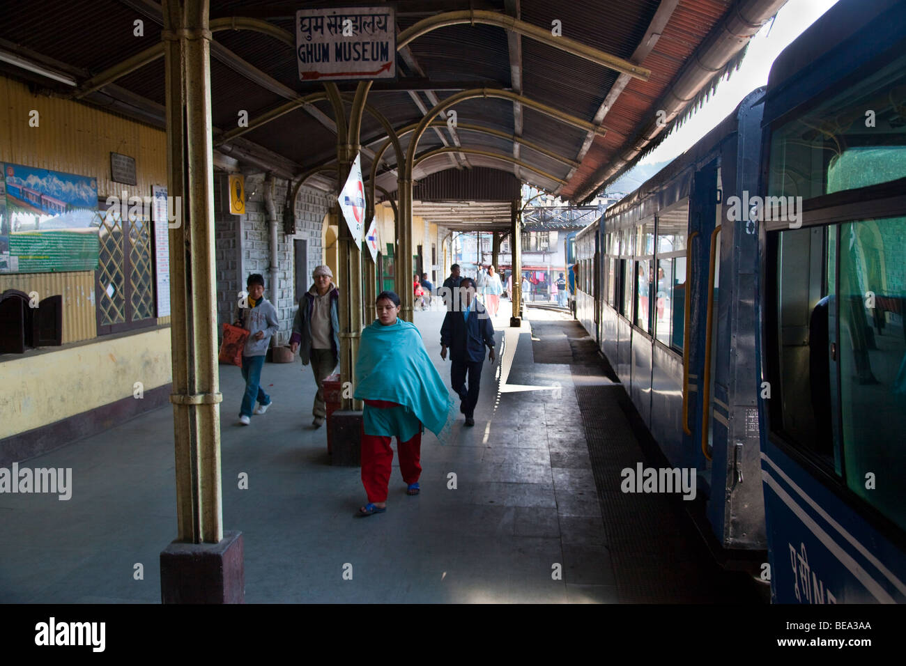 Darjeeling Himalayan Railway Toy Train at Ghum Station in Darjeeling ...