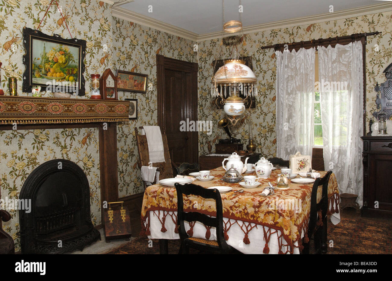 Interior view of a dining room in a house at the Orwell Historic ...