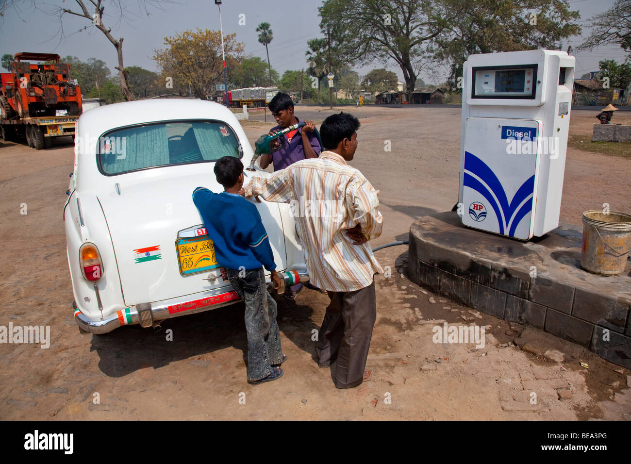 Gas Station in Malda India Stock Photo - Alamy