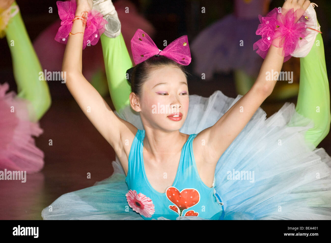 Chinese kids performing ballet dance during 60th Anniversary of ...