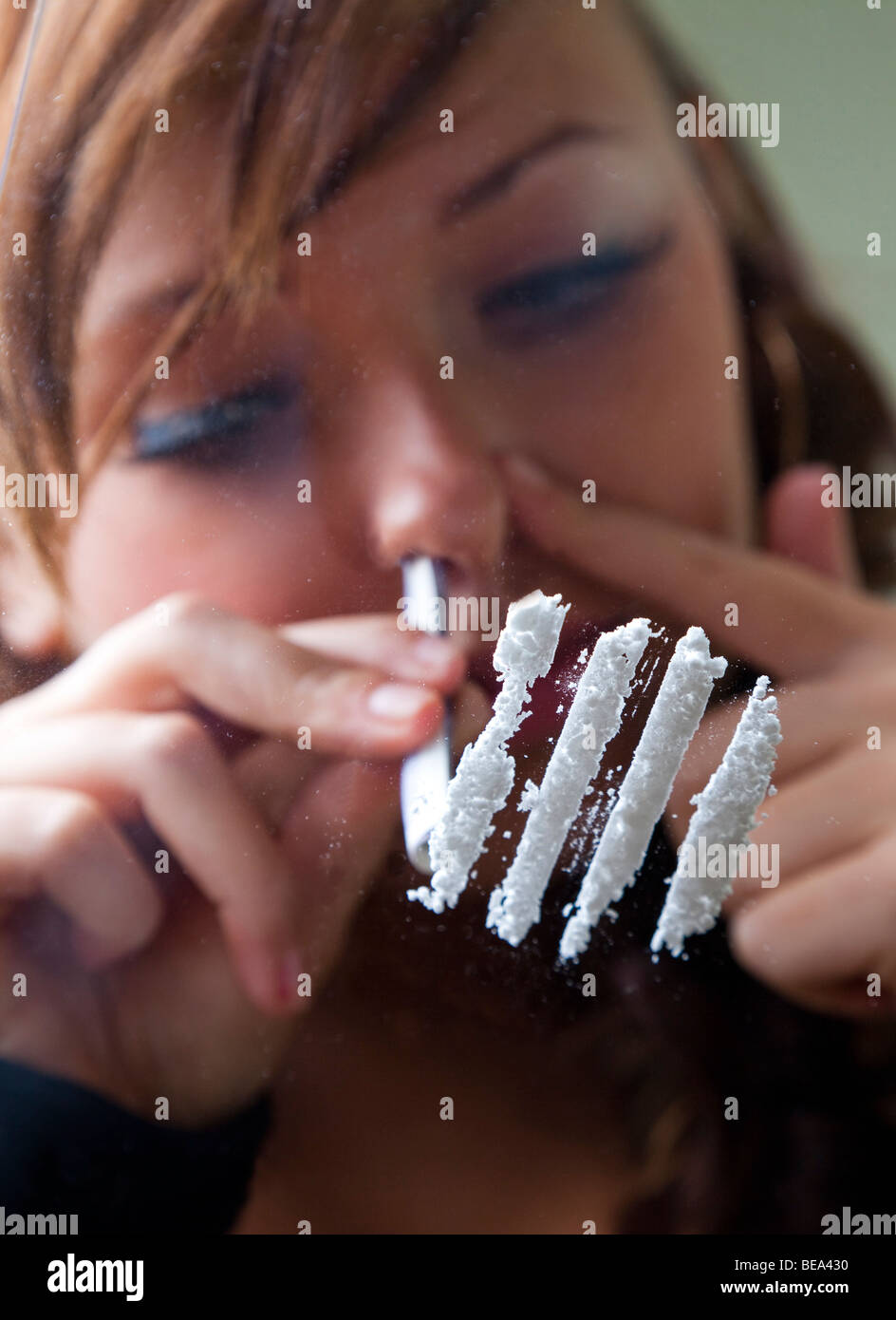 Woman Taking Drugs Party High Resolution Stock Photography and Images ...