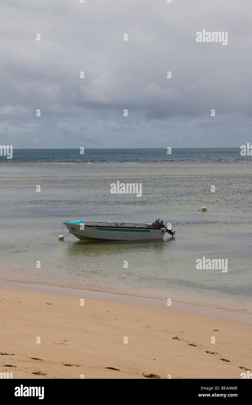A moor.ed boat Stock Photo - Alamy
