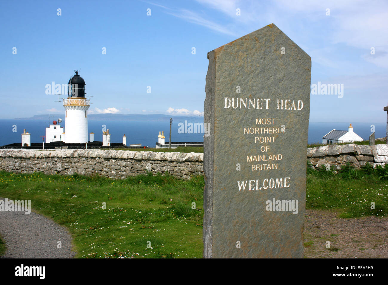 the lighthouse at Dunnet Head, Caithness, Scotland, is the most ...
