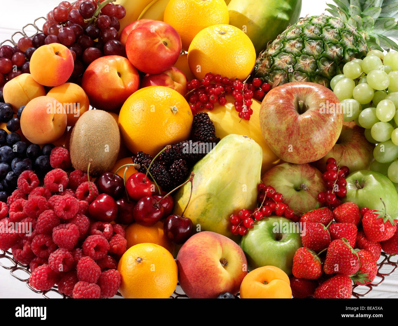 BOWL OF FRESH MIXED FRUIT Stock Photo - Alamy