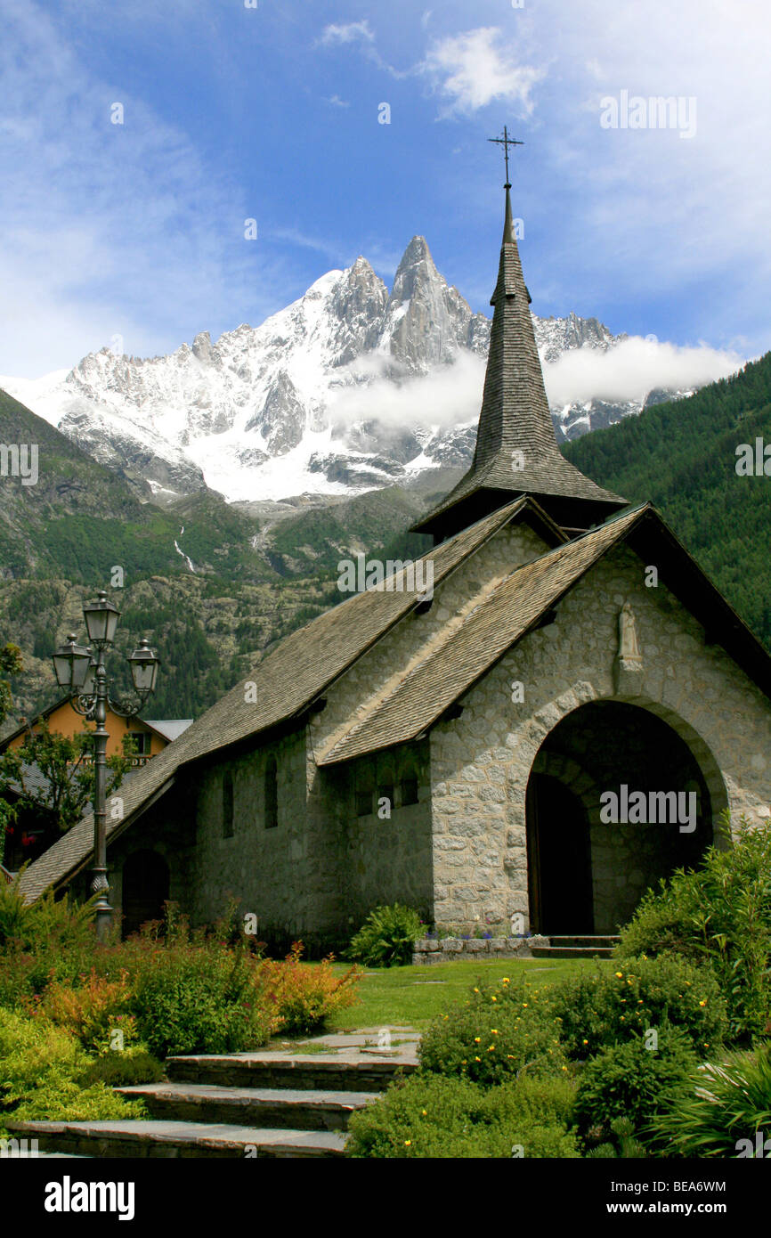 Chamonix (74): Chapel of Praz Stock Photo - Alamy