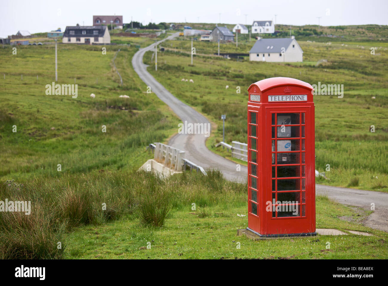 Telephone box in the Isle of Skye, Scotland Stock Photo - Alamy