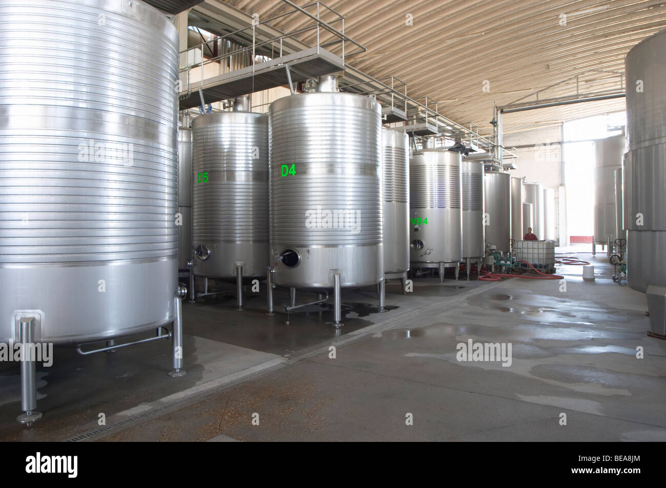 stainless steel tanks herdade do esporao alentejo portugal Stock Photo ...