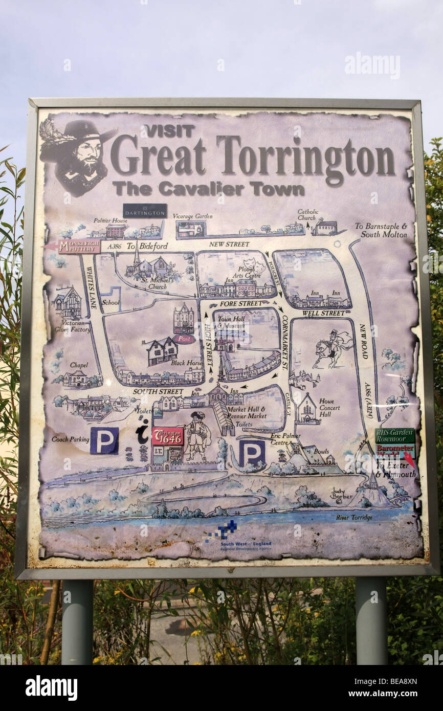 Great torrington map hi-res stock photography and images - Alamy