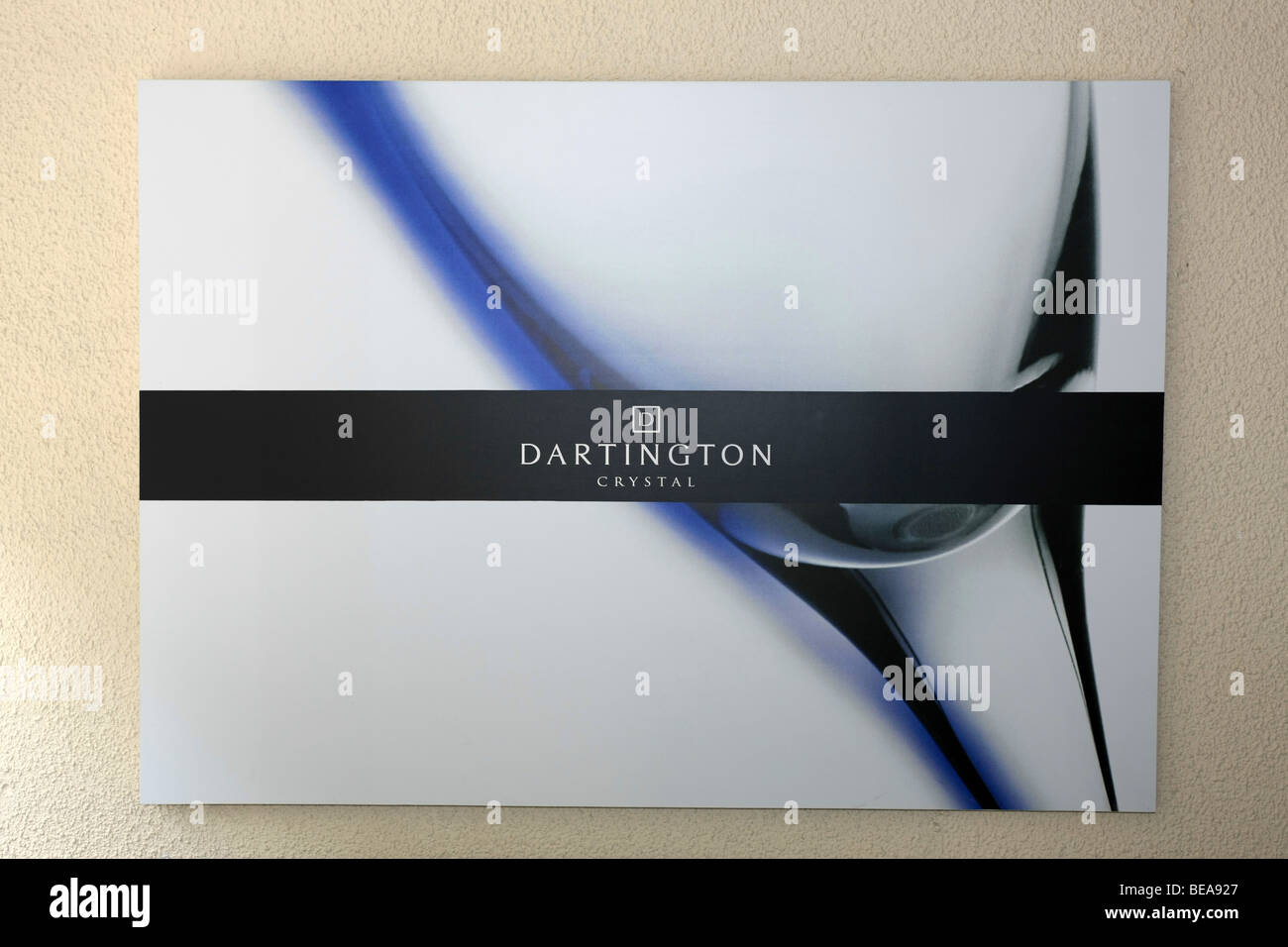 Dartington Crystal advertising promo Sign Stock Photo - Alamy