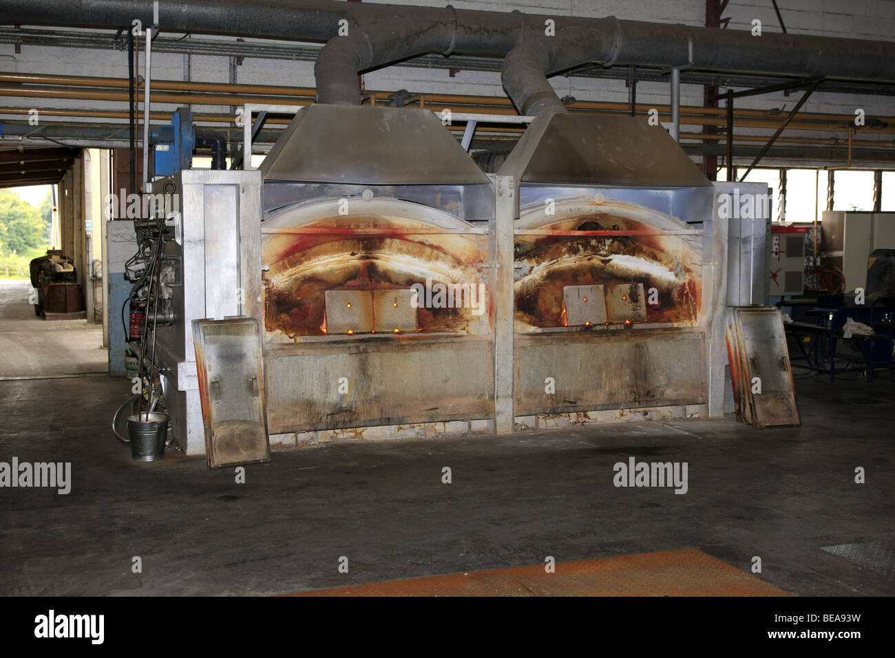 Smelting Furnaces at a Glass crystal Factory Stock Photo - Alamy
