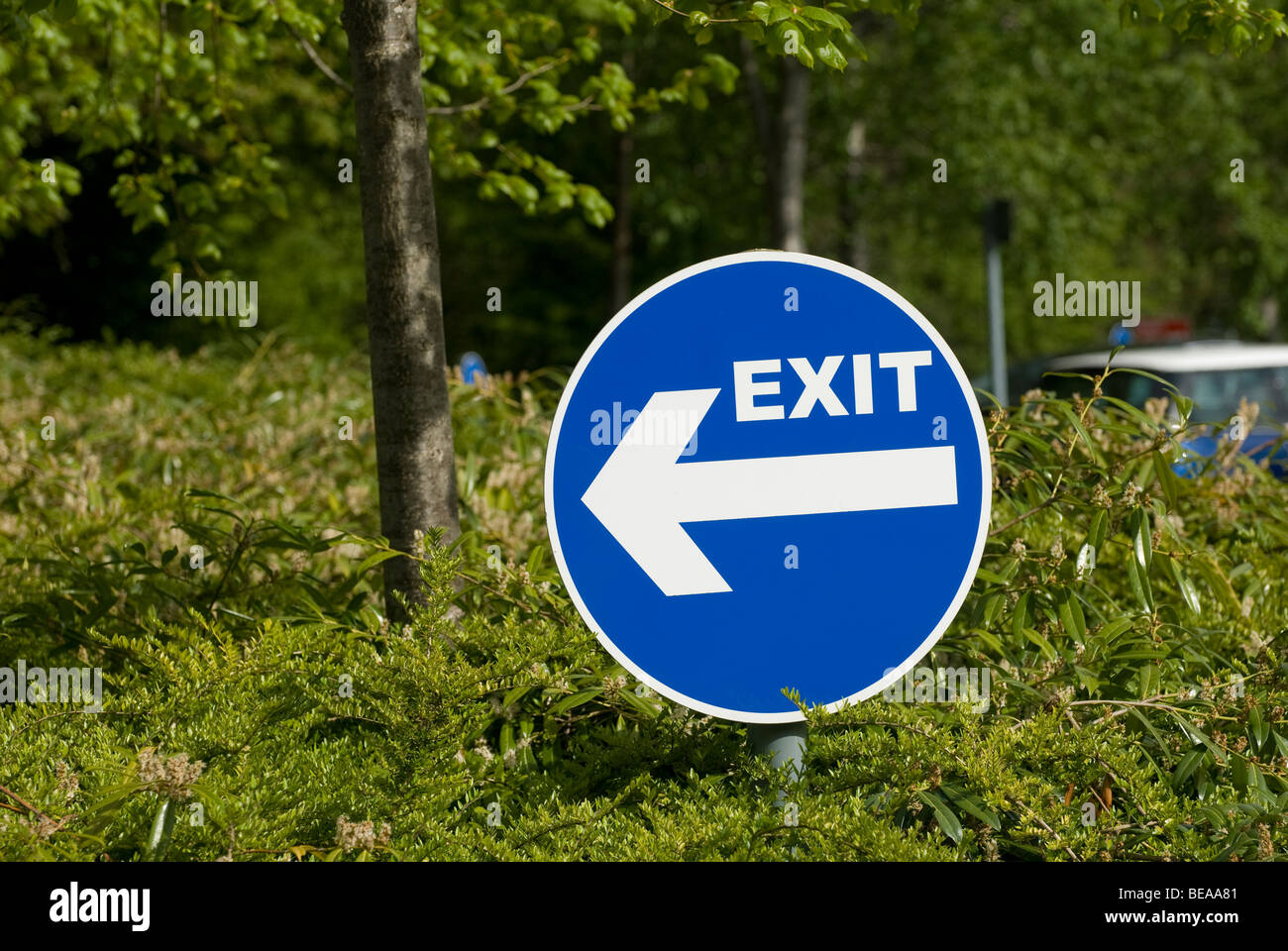 Uk exit this way sign hi-res stock photography and images - Alamy