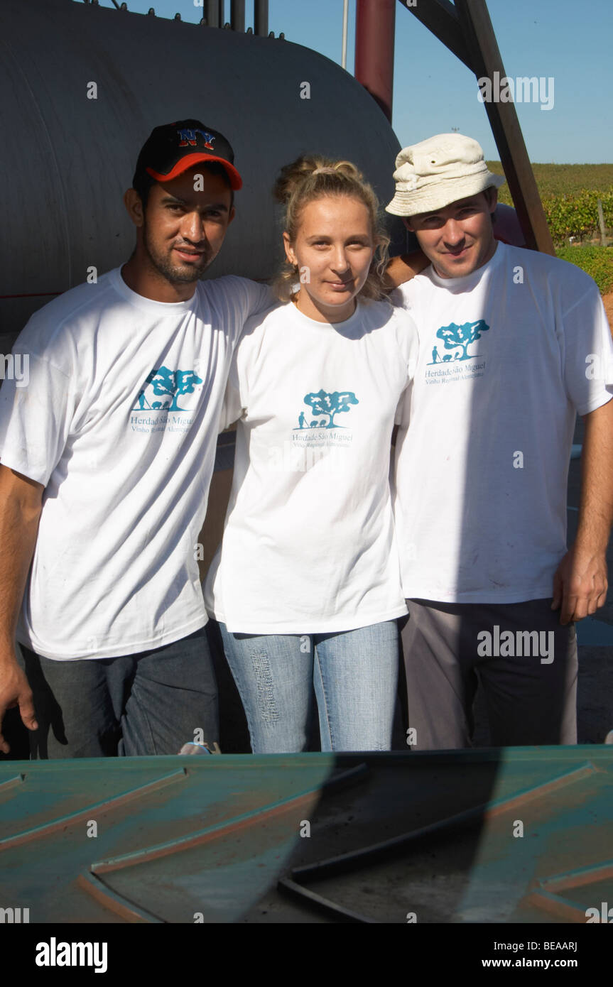 the winemaking team herdade de sao miguel alentejo portugal Stock Photo ...