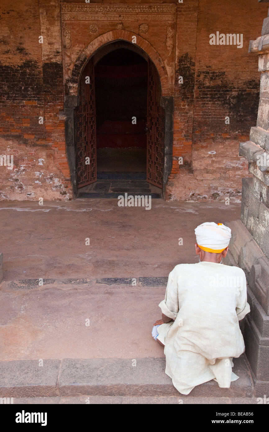 Muslim Man Praying at Qadam Rasul Mosque in Gour in Bengal State in ...