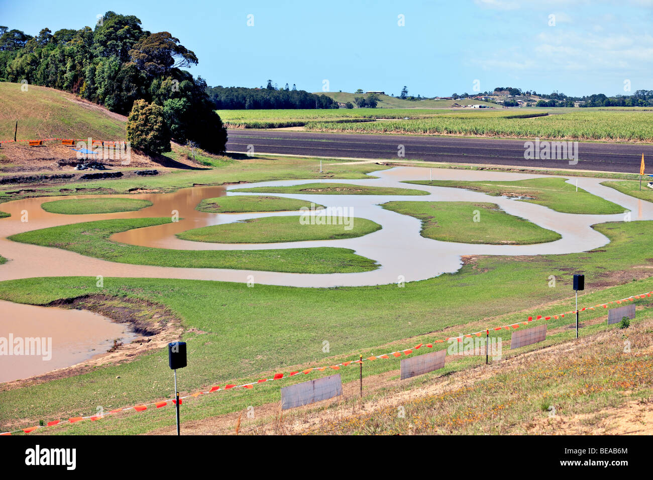 Australian Jet Sprint Boat championship timed sprint runs on enclosed ...