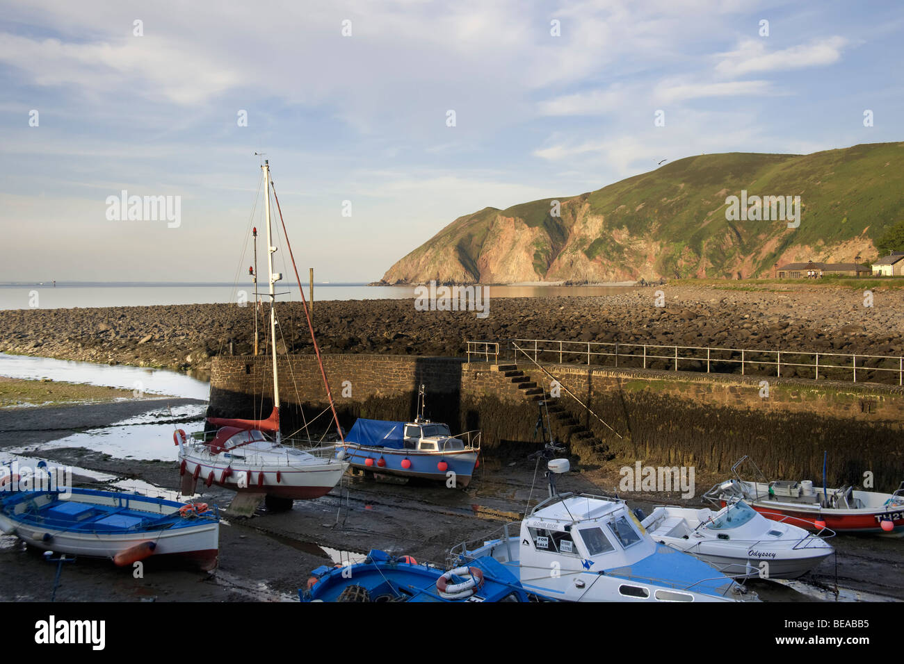 lynmouth harbour lynton the north coast of devon Stock Photo - Alamy