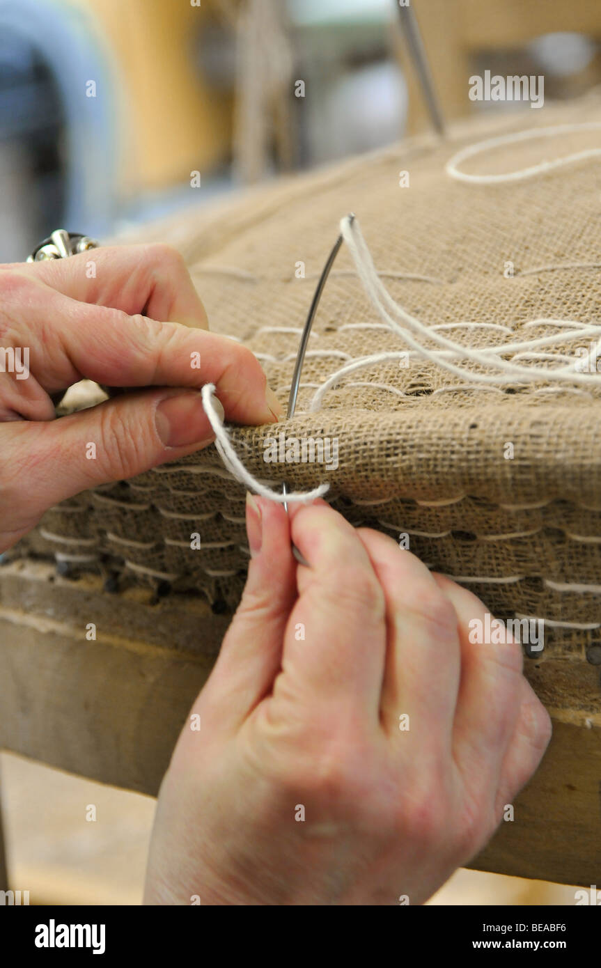 Upholsterer at work Stock Photo - Alamy