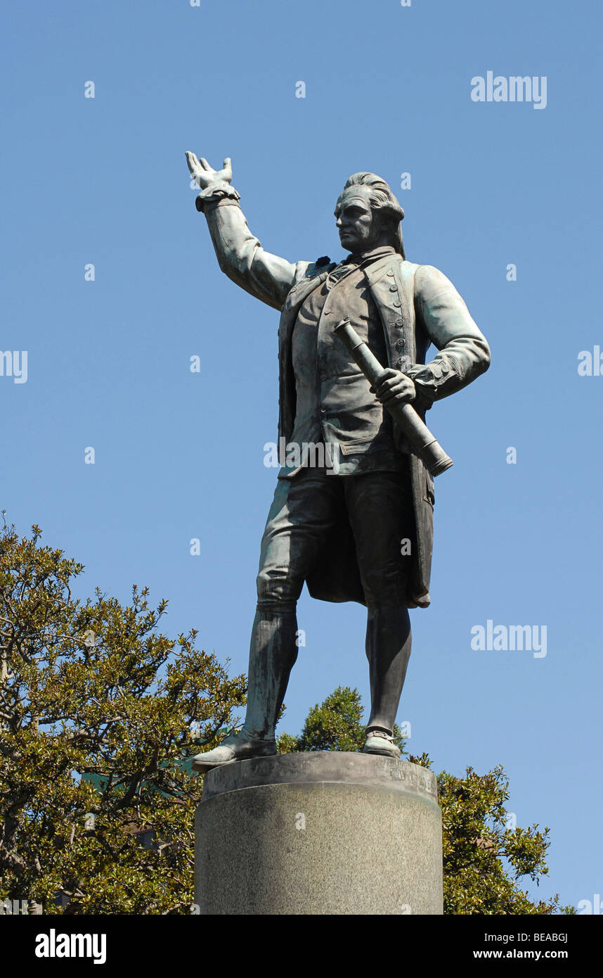 Statue of Captain Cook by Thomas Woolner, Hyde Park, Sydney, Australia ...